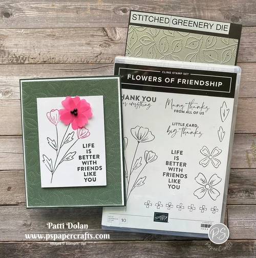 Shimmery Friendship Card — P.S. Paper Crafts