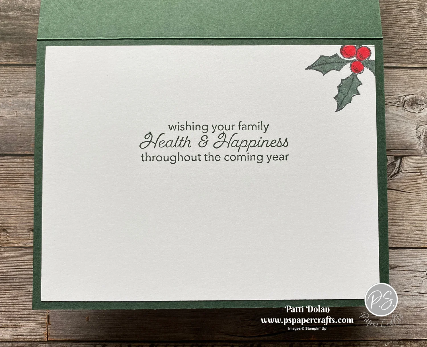 Happy Holly-Days Christmas Card — P.S. Paper Crafts