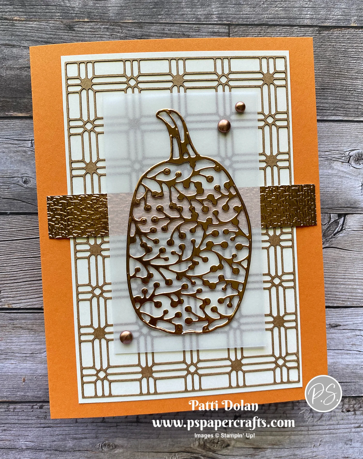 Pretty Pumpkin Fall Card — P.S. Paper Crafts