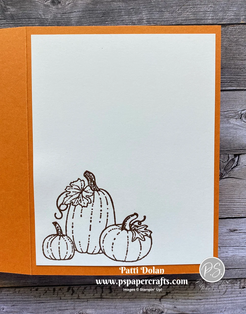 Pretty Pumpkin Fall Card — P.S. Paper Crafts