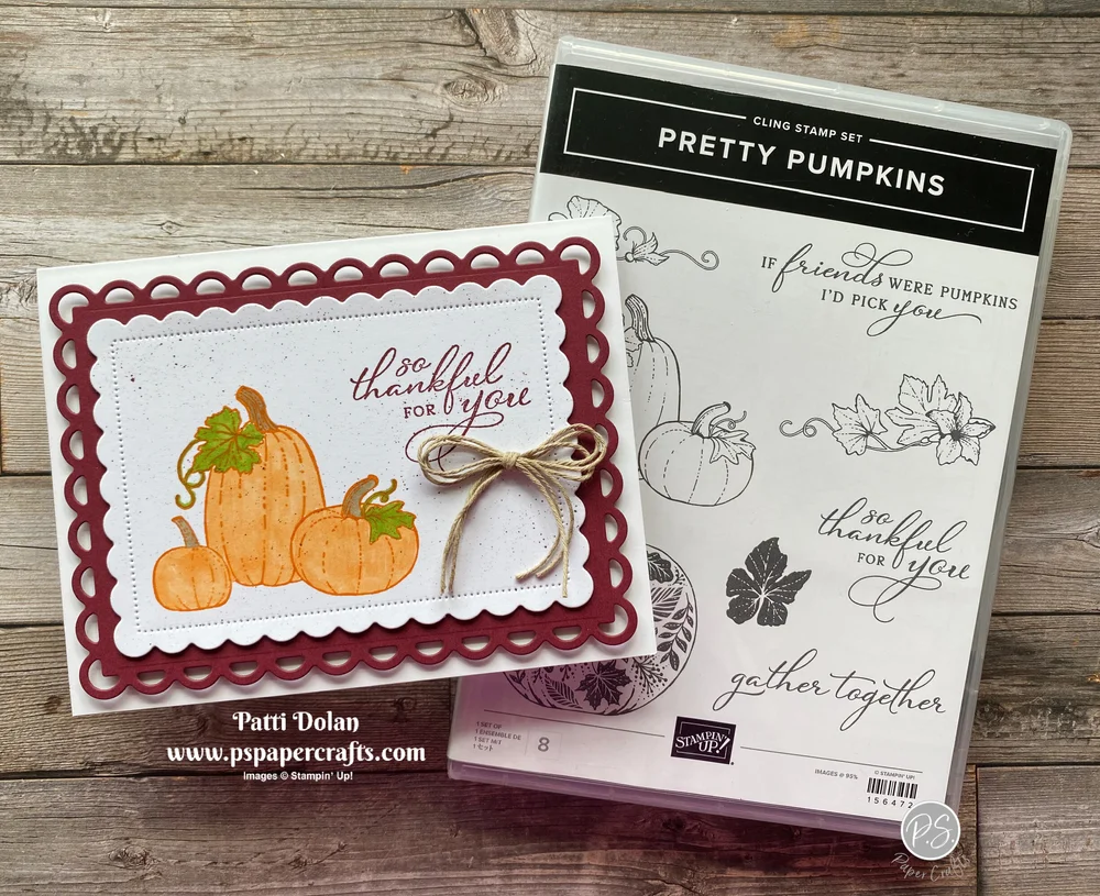 Pretty Pumpkins Thankful Card — P.S. Paper Crafts