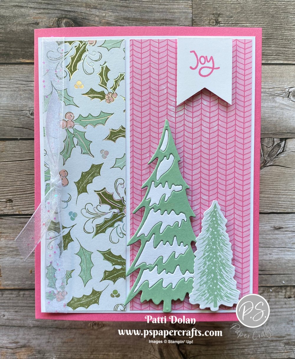 Fun Whimsical Trees Christmas Card — P.S. Paper Crafts