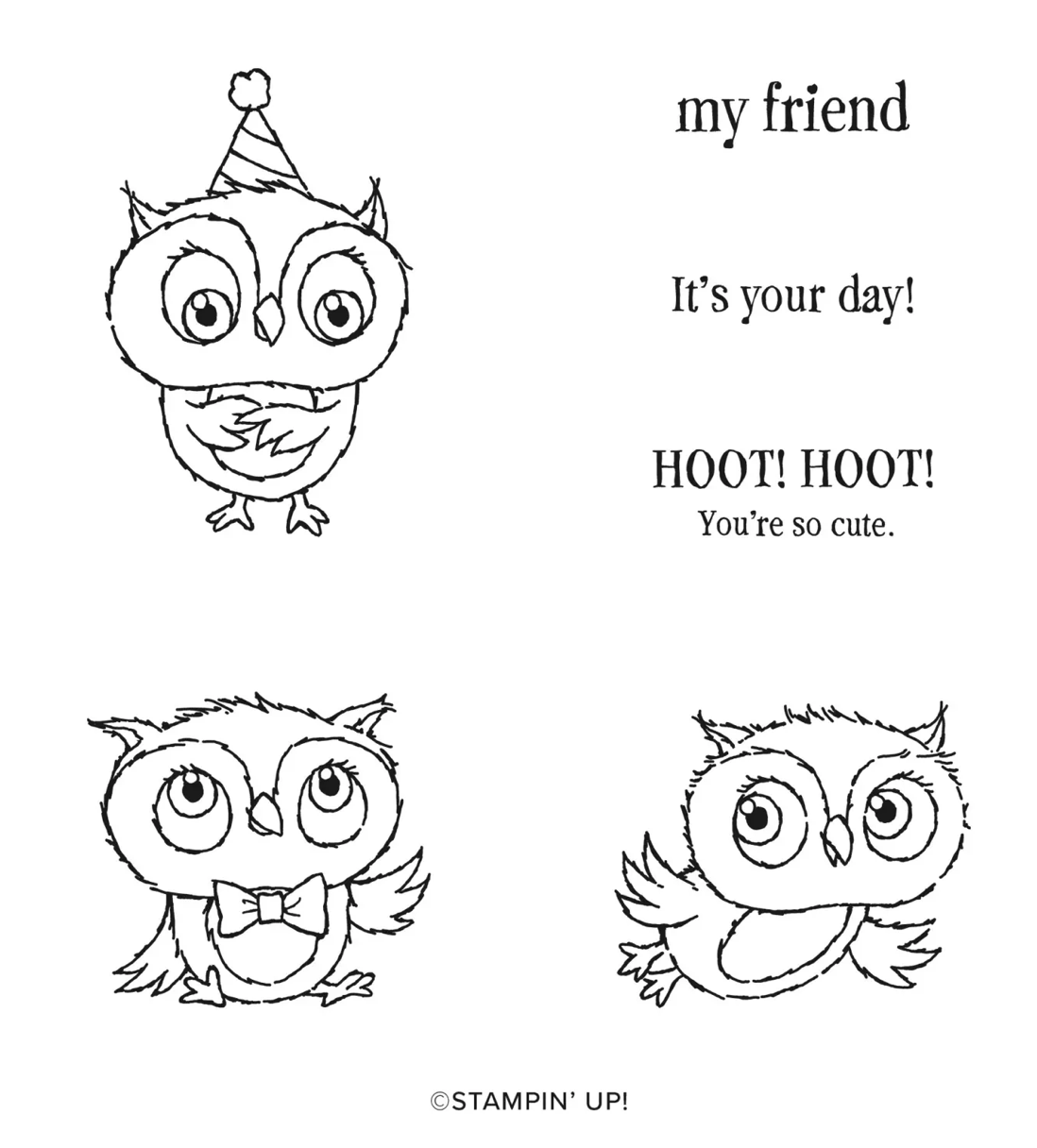 Hoot Hoot - Adorable Owls Card — P.S. Paper Crafts