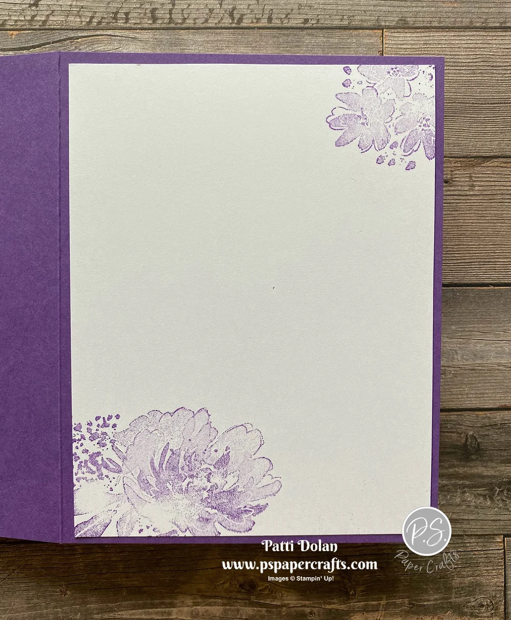Purple Flowing Flowers Card - ENDALZ — P.S. Paper Crafts