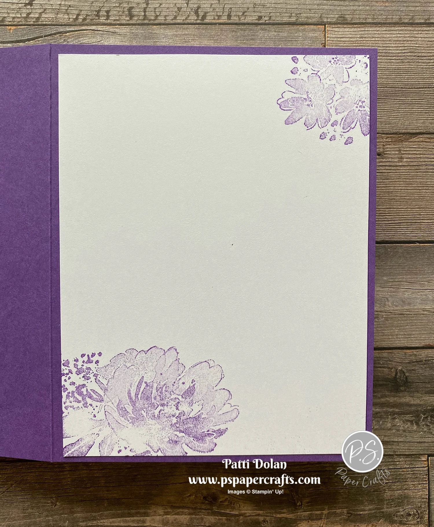 Purple Flowing Flowers Card - ENDALZ — P.S. Paper Crafts