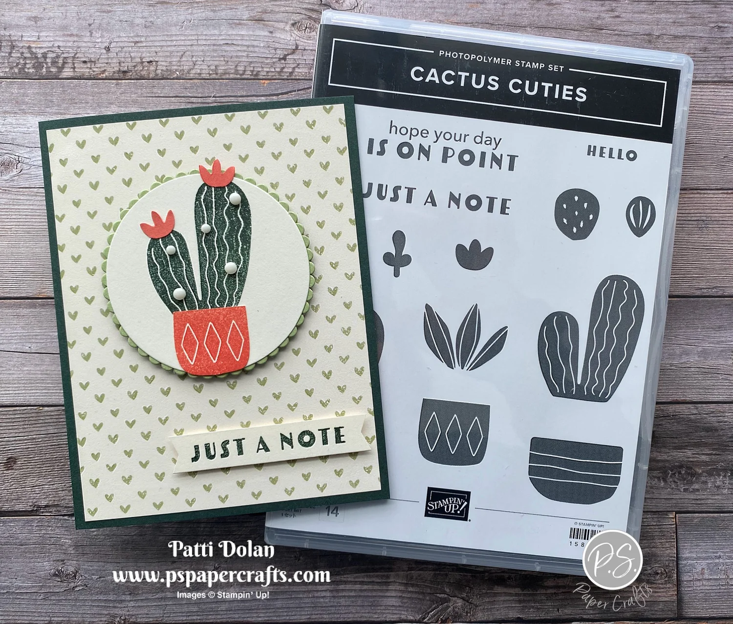 Cactus Cuties Just A Note Card — P.S. Paper Crafts