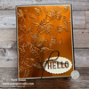 Beautifully Embossed Copper Foil Hello Card — P.S. Paper Crafts