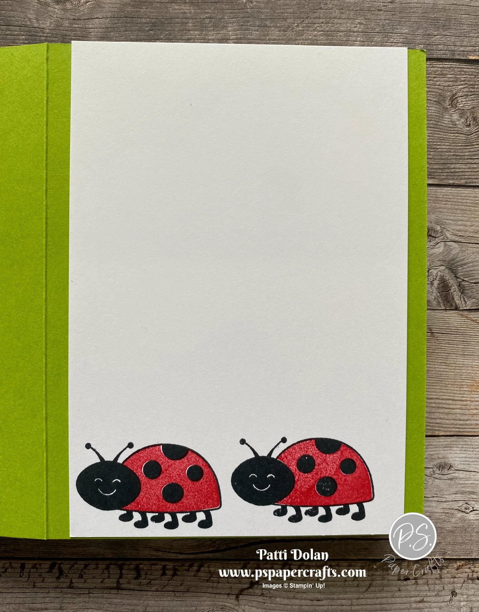 Cute Hello Ladybug Card — P.S. Paper Crafts