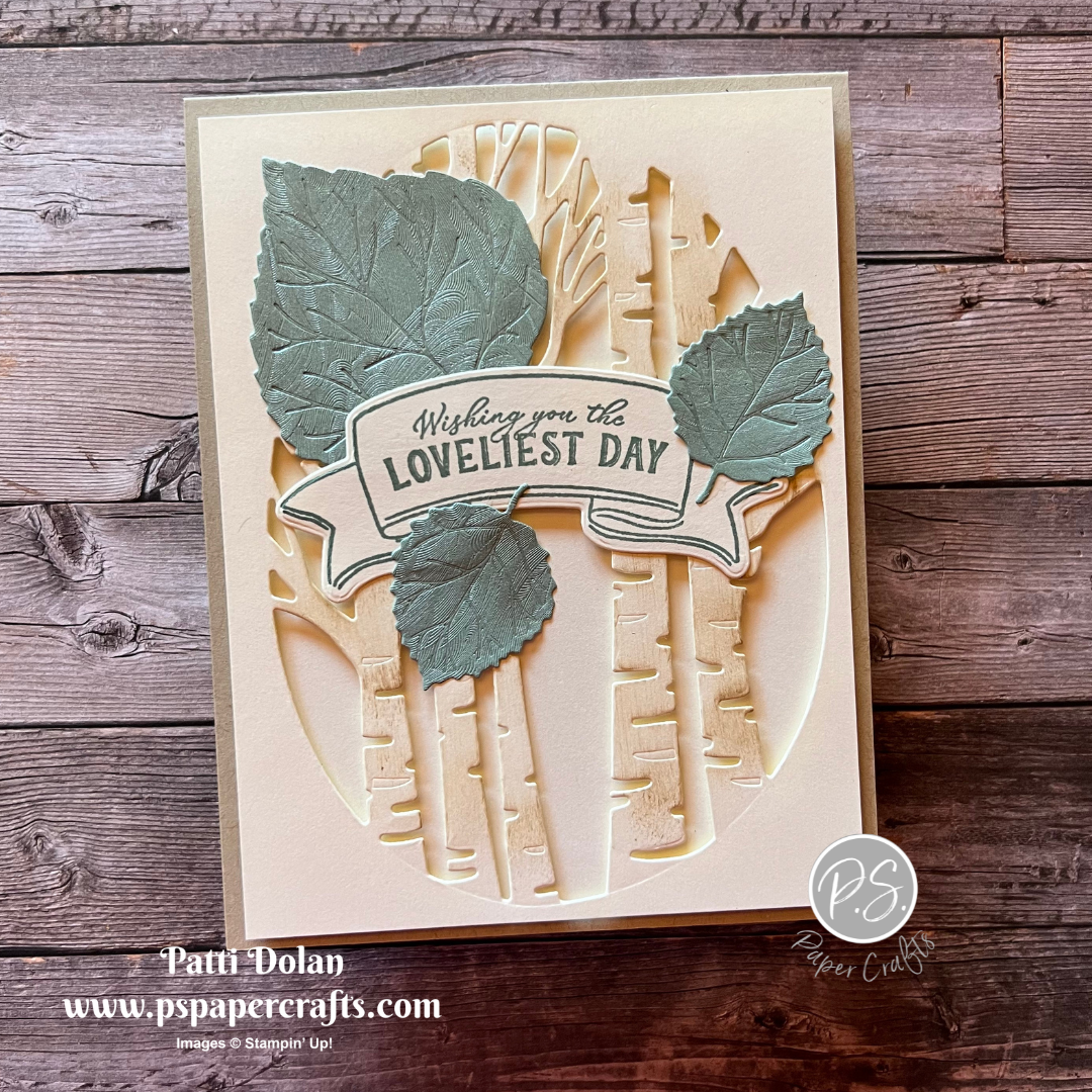 Beautiful Fall Card using the Aspen Tree Dies — P.S. Paper Crafts