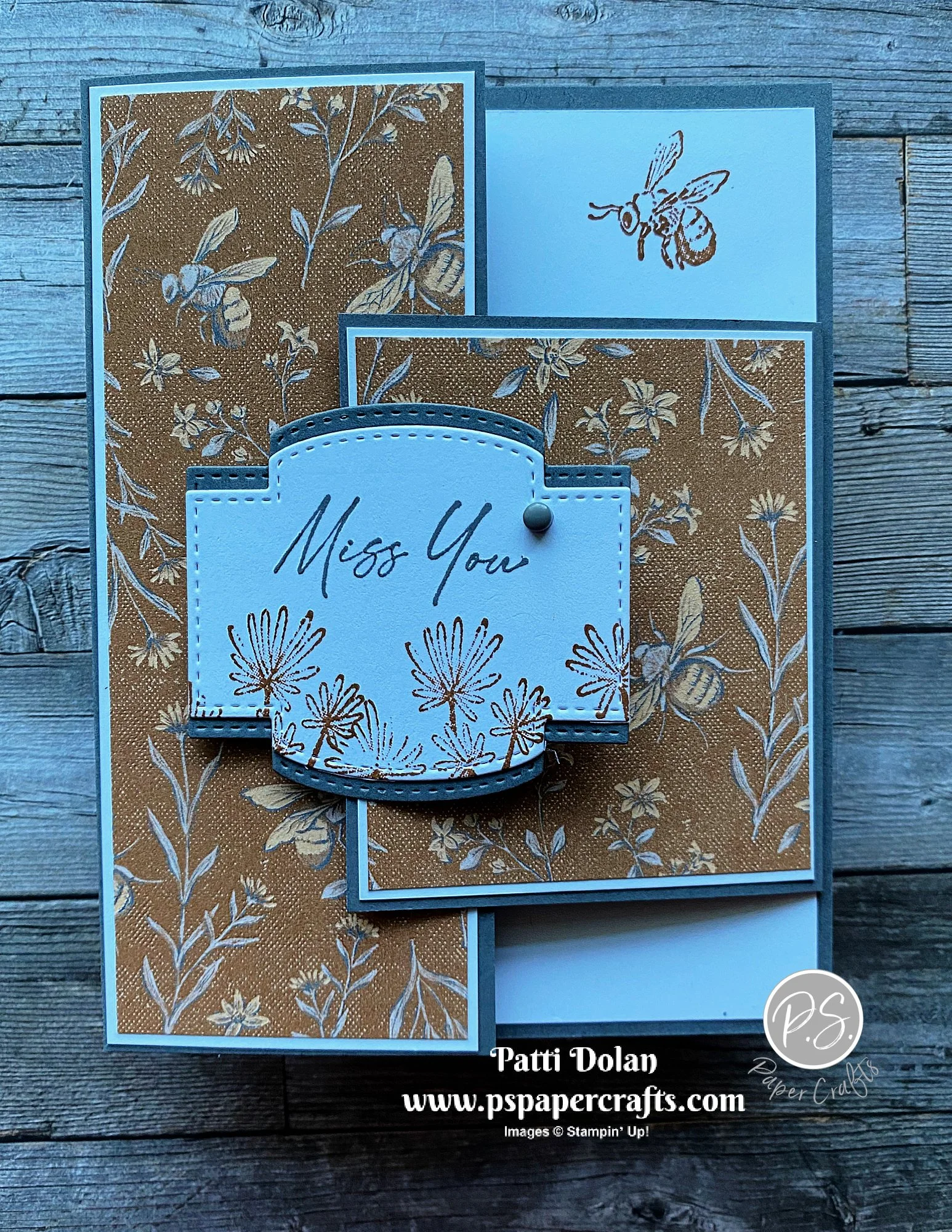 Latch Fold Miss You Card — P.S. Paper Crafts