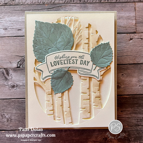 Beautiful Fall Card using the Aspen Tree Dies — P.S. Paper Crafts