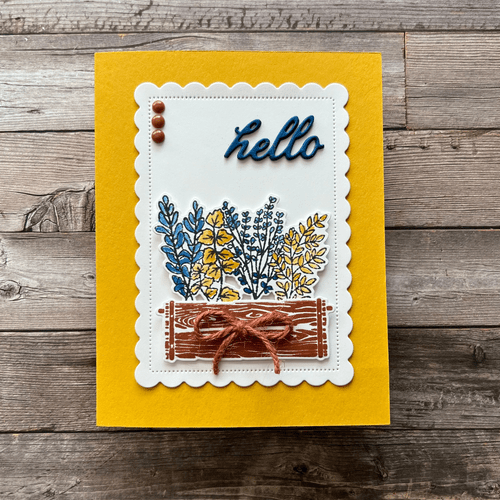 Rustic Crate Hello Card — P.S. Paper Crafts