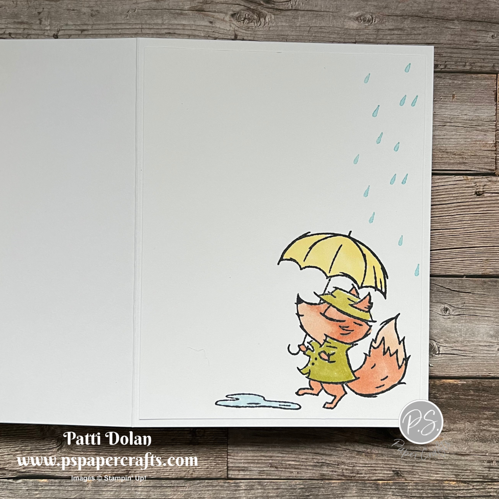 Cute Playing In The Rain Card — P.S. Paper Crafts