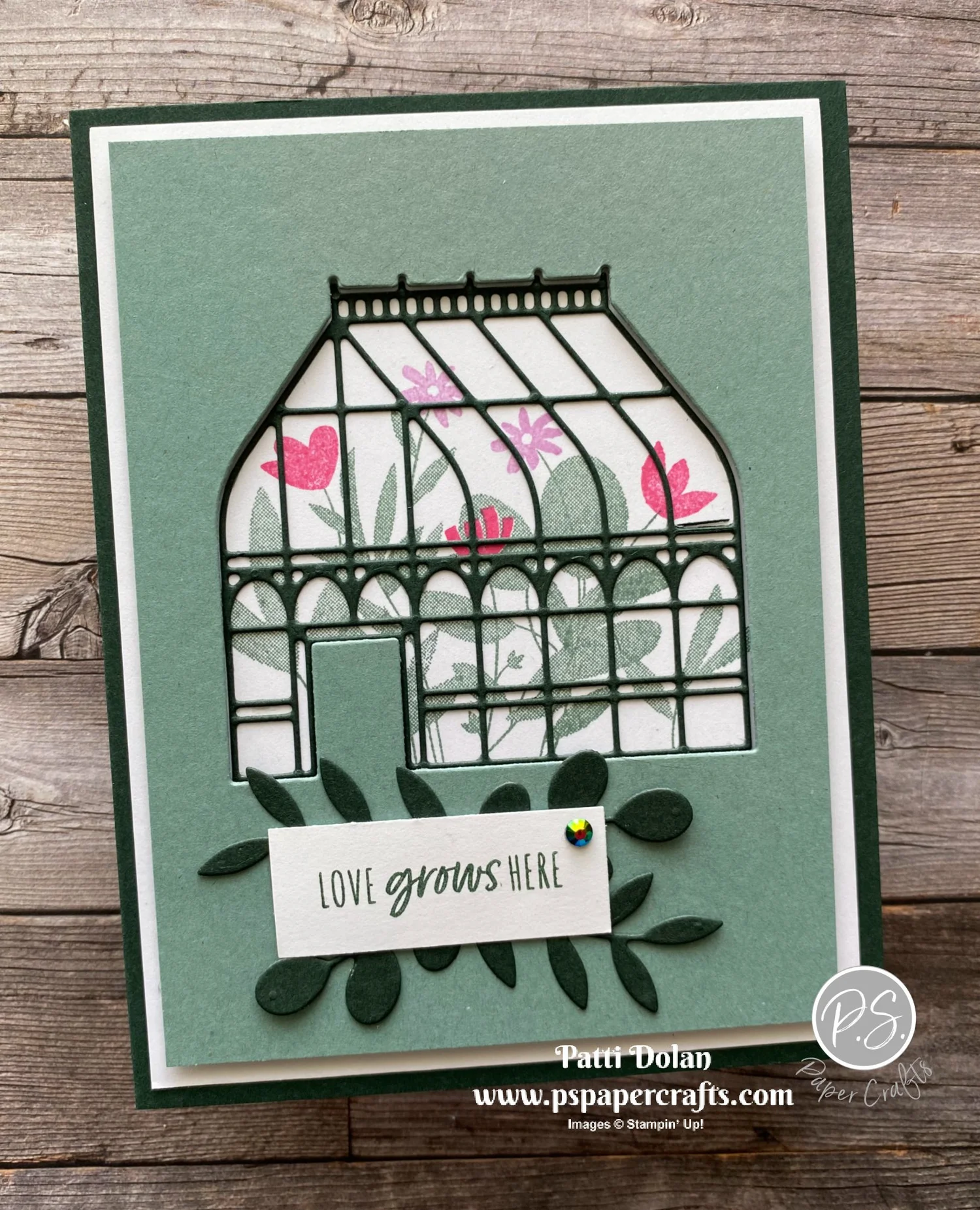 Pretty Garden Greenhouse Card — P.S. Paper Crafts
