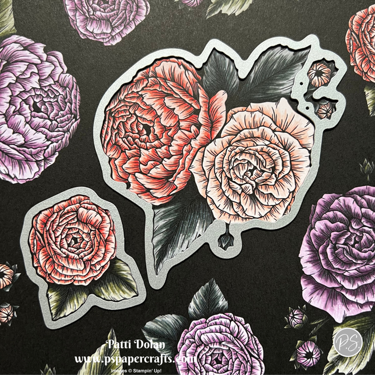 Gorgeous Fragrant Flowers Thanks Card — P.S. Paper Crafts