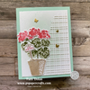 Pretty Potted Geranium Card — P.S. Paper Crafts