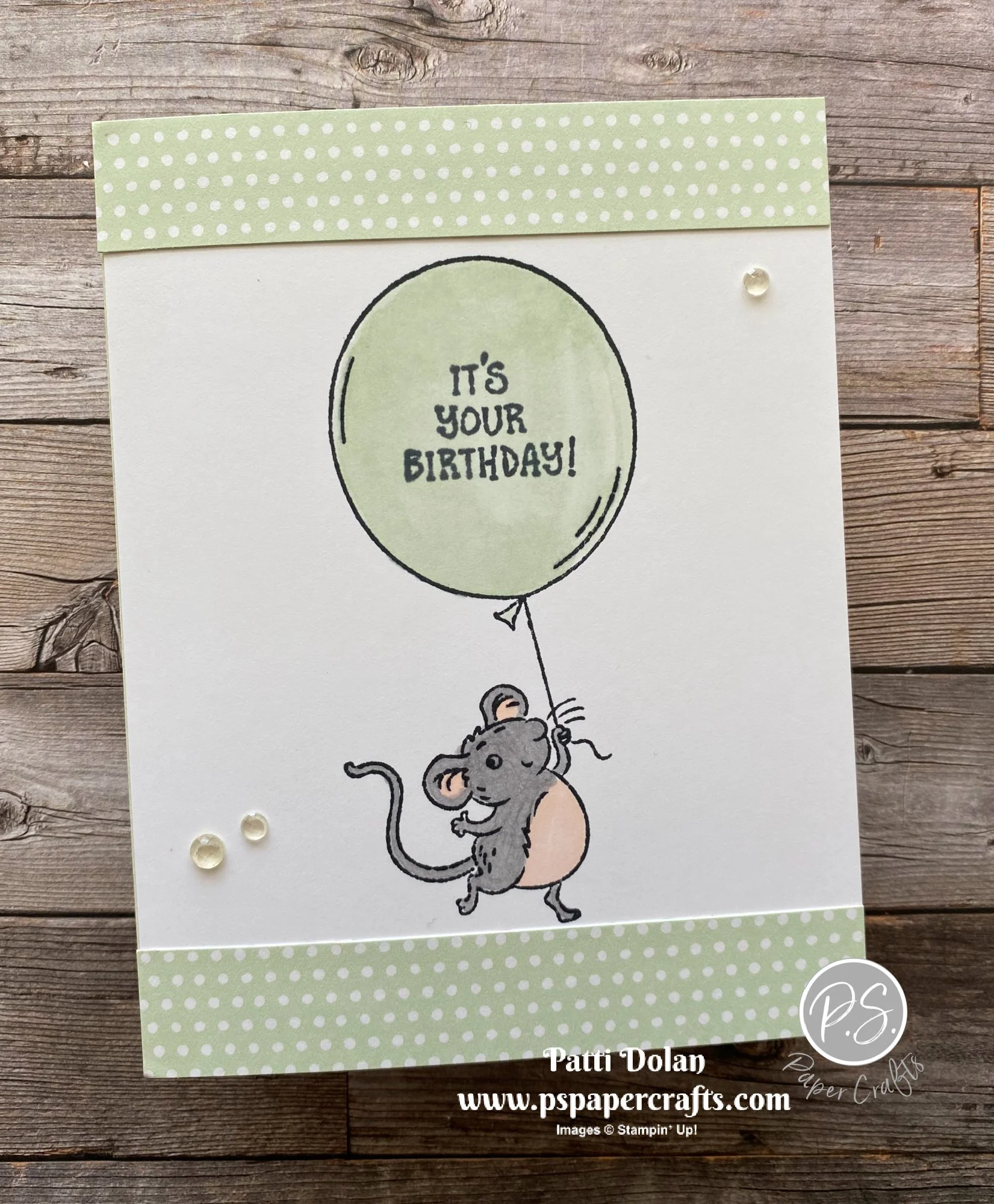 Cute Mischievous Mice Birthday Card — P.S. Paper Crafts