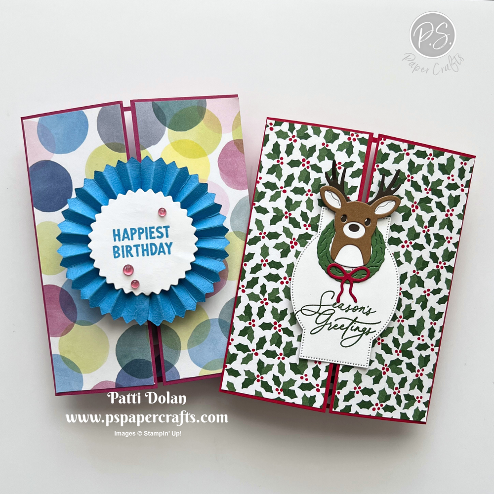 Slide & Lock Fun Fold Cards — P.S. Paper Crafts