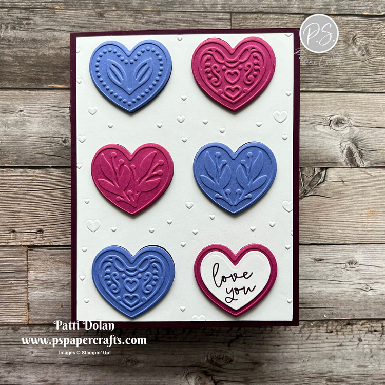 Adoring Hearts Valentine's Day Card — P.S. Paper Crafts