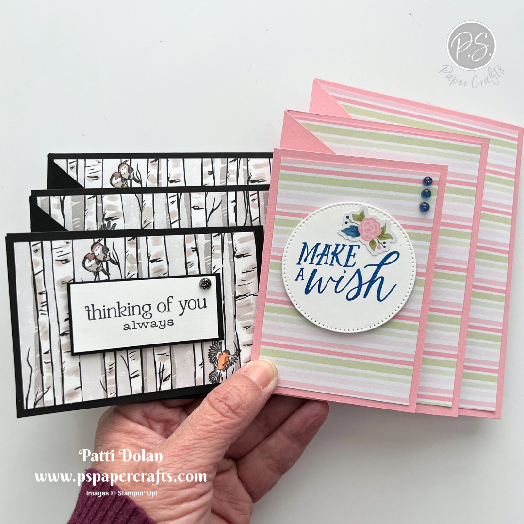 Cascading Pleated Cards — P.S. Paper Crafts