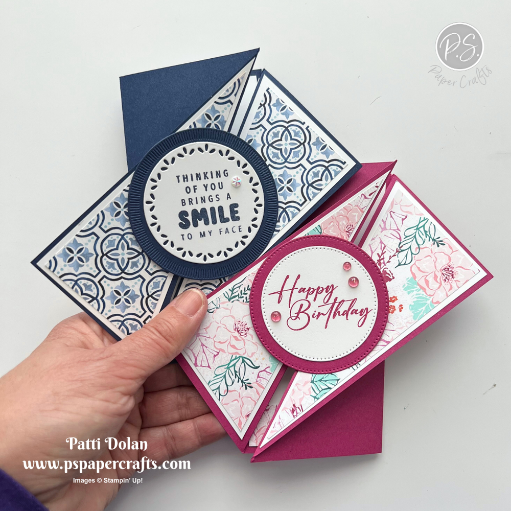 Diagonal Gate Fold Cards — P.S. Paper Crafts