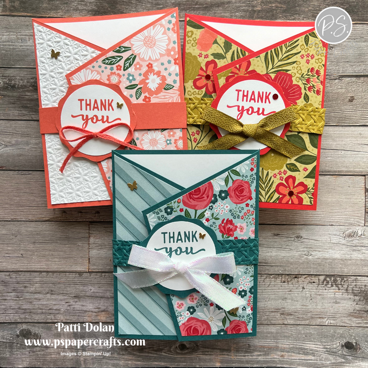 Angled Tri-Fold Cards — P.S. Paper Crafts