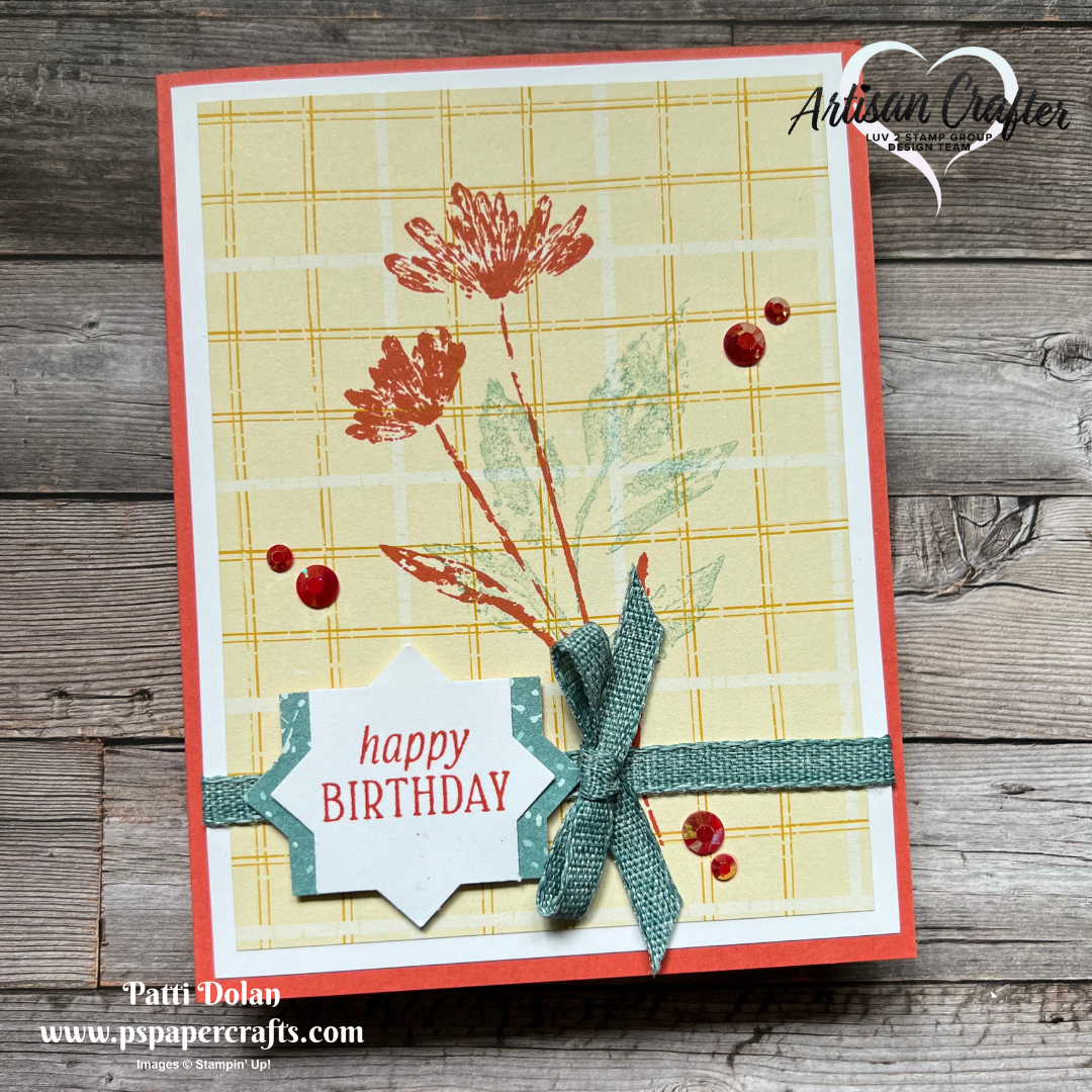 Inked & Tiled Birthday Card — P.S. Paper Crafts