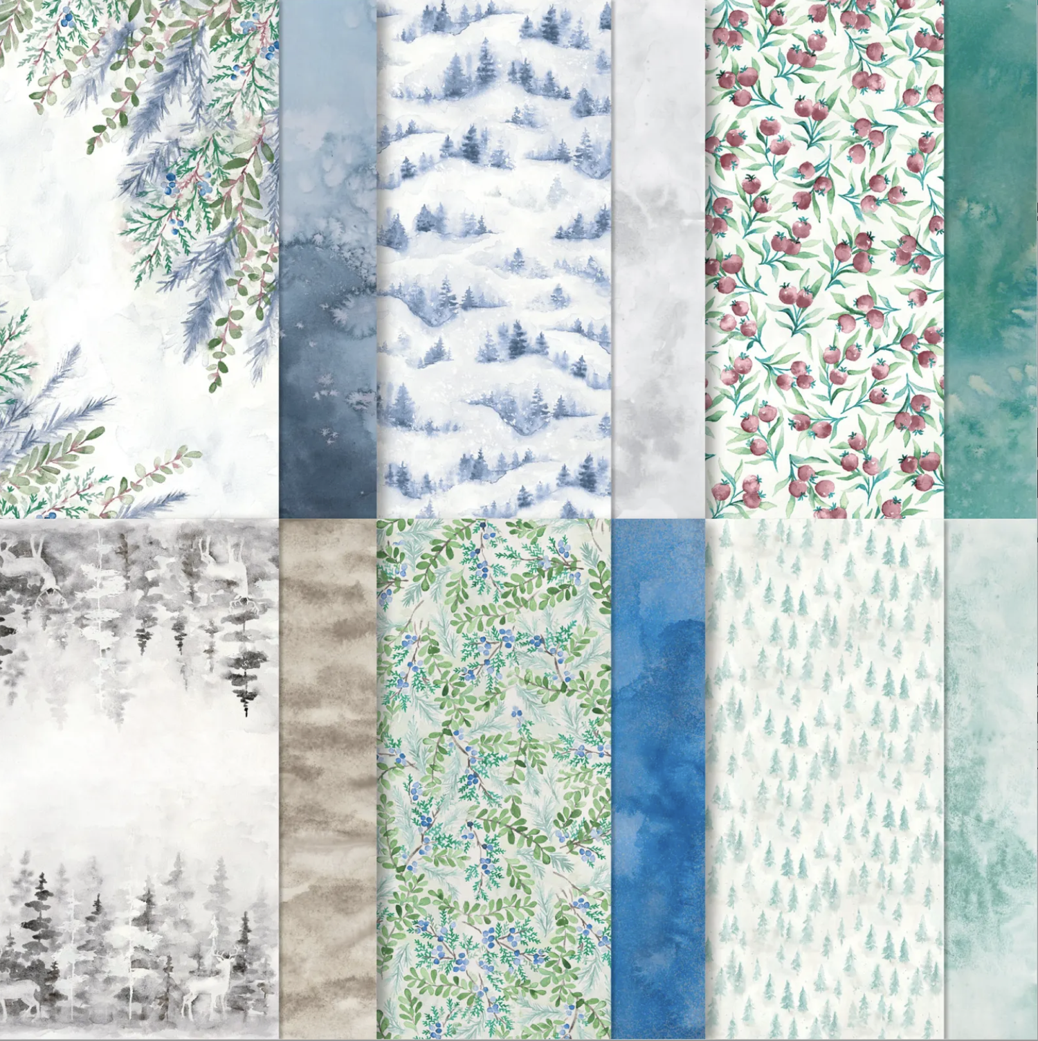 Simple Winter Meadow Christmas Card — P.S. Paper Crafts