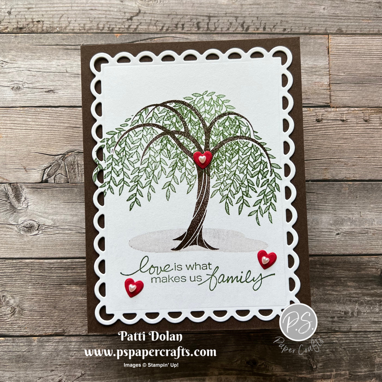 Special Anniversary Card using Willow Tree — P.S. Paper Crafts