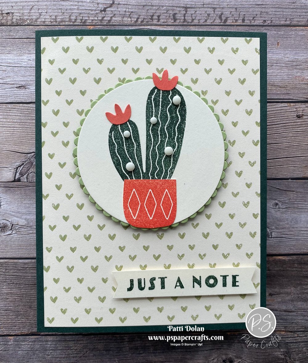 Cactus Cuties Just A Note Card — P.S. Paper Crafts