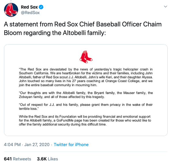 A Family Split Through Tragedy: The Loss of John Altobelli, His Wife ...
