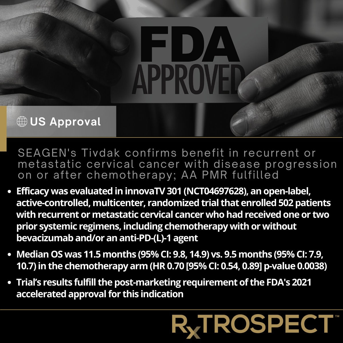 RxTROSPECT — SEAGEN's Tivdak confirms benefit in recurrent or ...