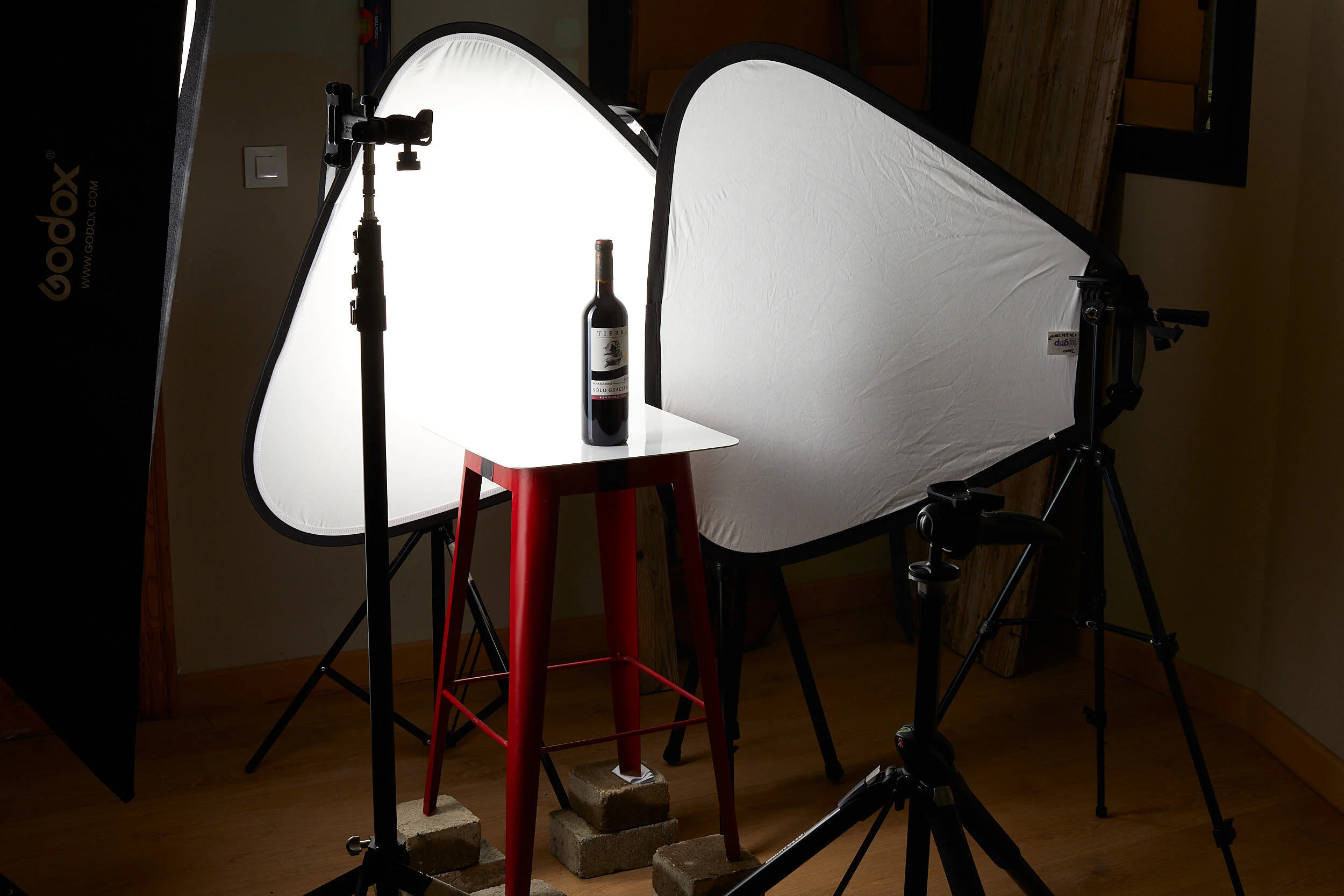 Wine Bottle Photography Setup