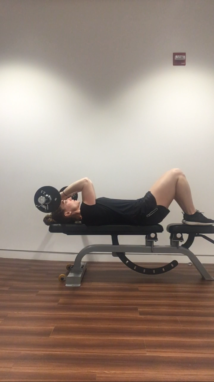 Incline Bench Skull Crushers