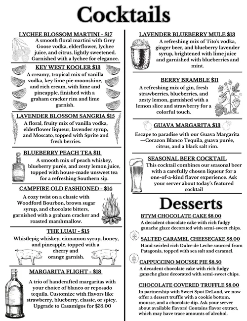 Drink Menu — The Table