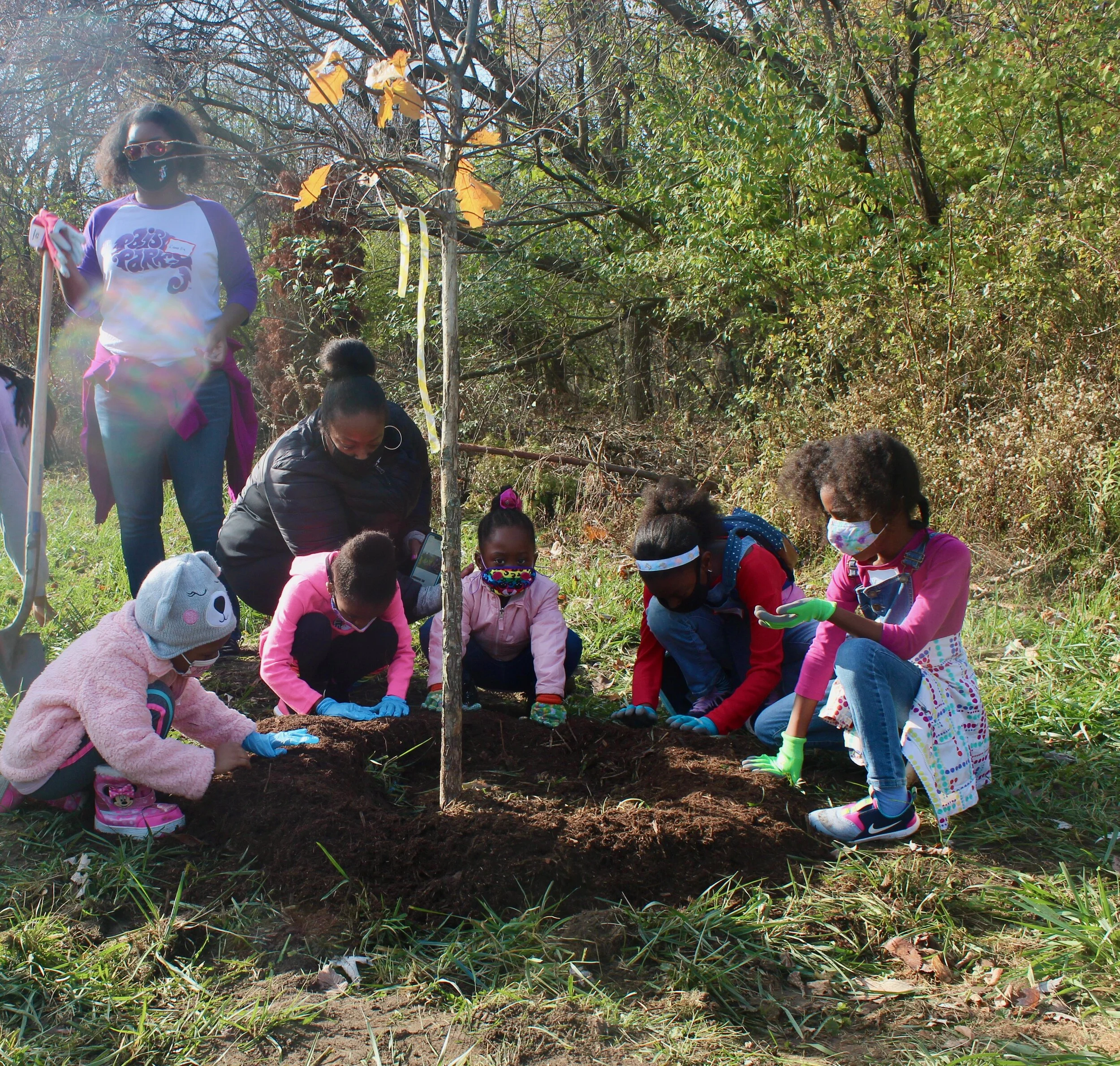 Natural Woman Tree Planting Girls