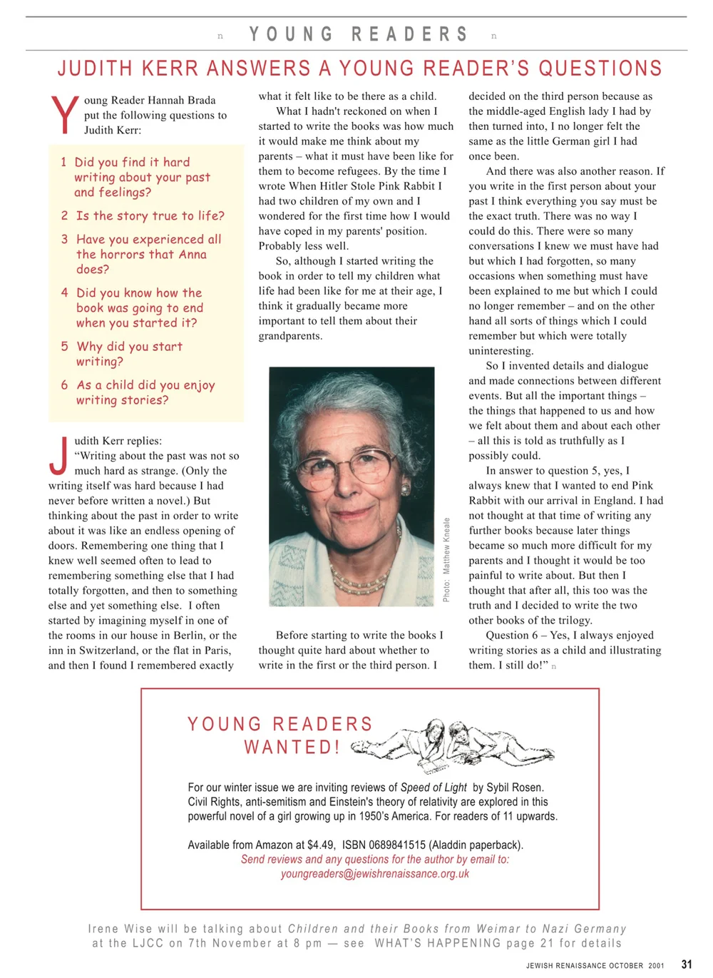 Author Judith Kerr dies age 95 — Jewish Renaissance