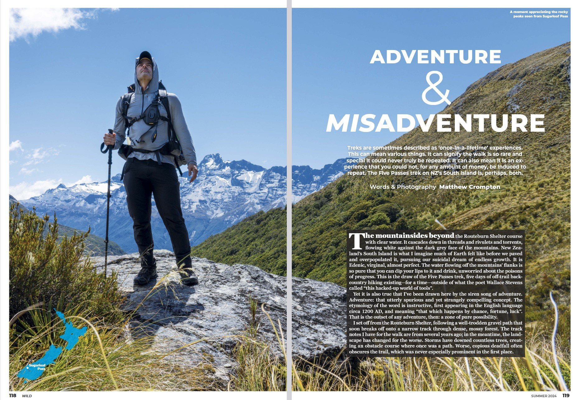 'Adventure and Misadventure' NZ trekking story published in Wild ...
