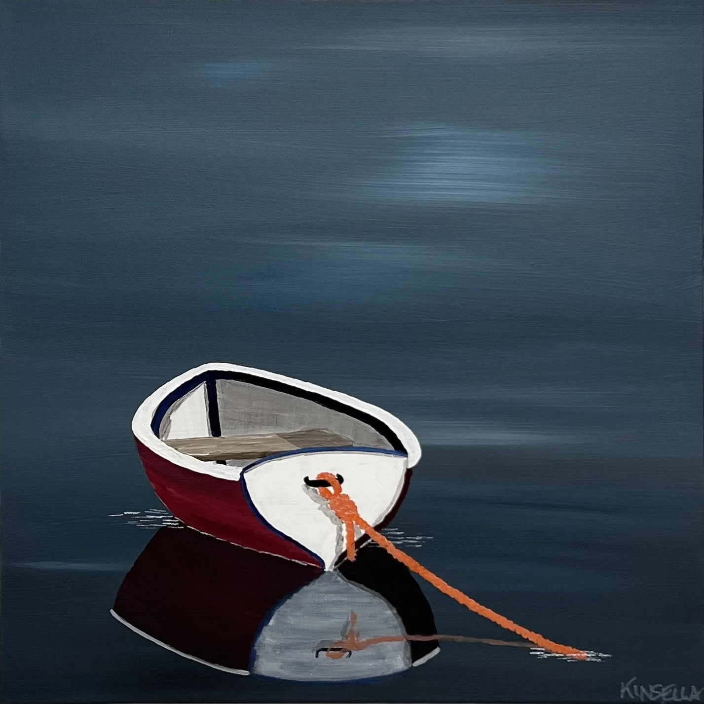 Original Acrylic Boat + Water Paintings — Susan Kinsella Art