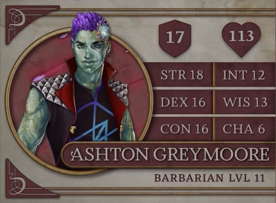 Character Levels - Ashton — CritRoleStats