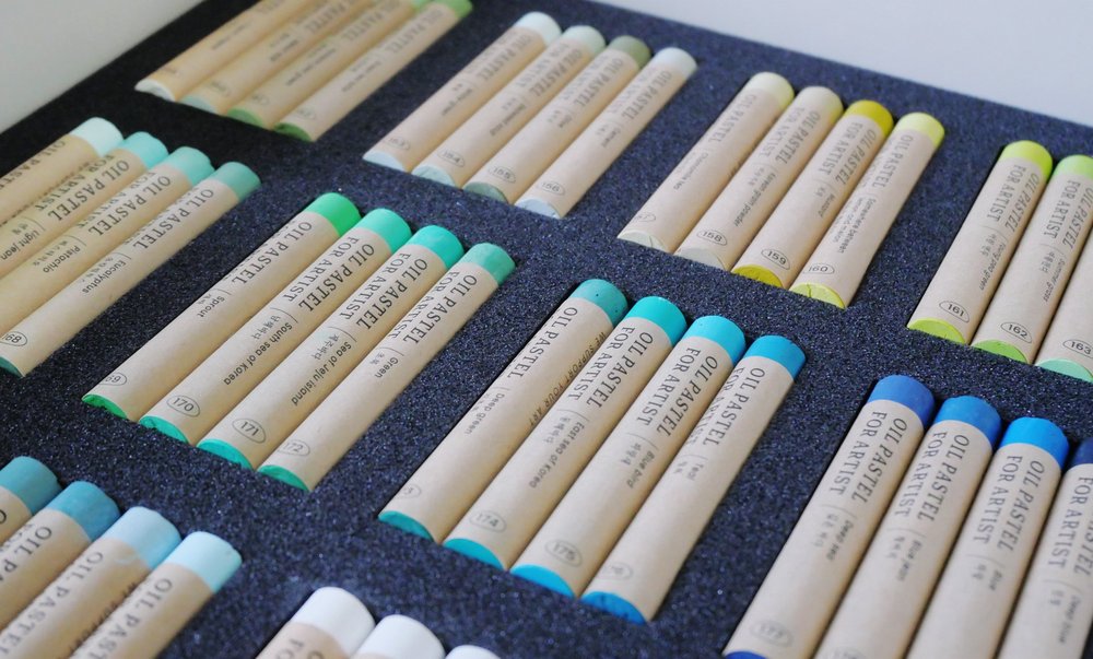 Hwawon Oil Pastels Review: 96 color swatches — Evelyne Park | Art