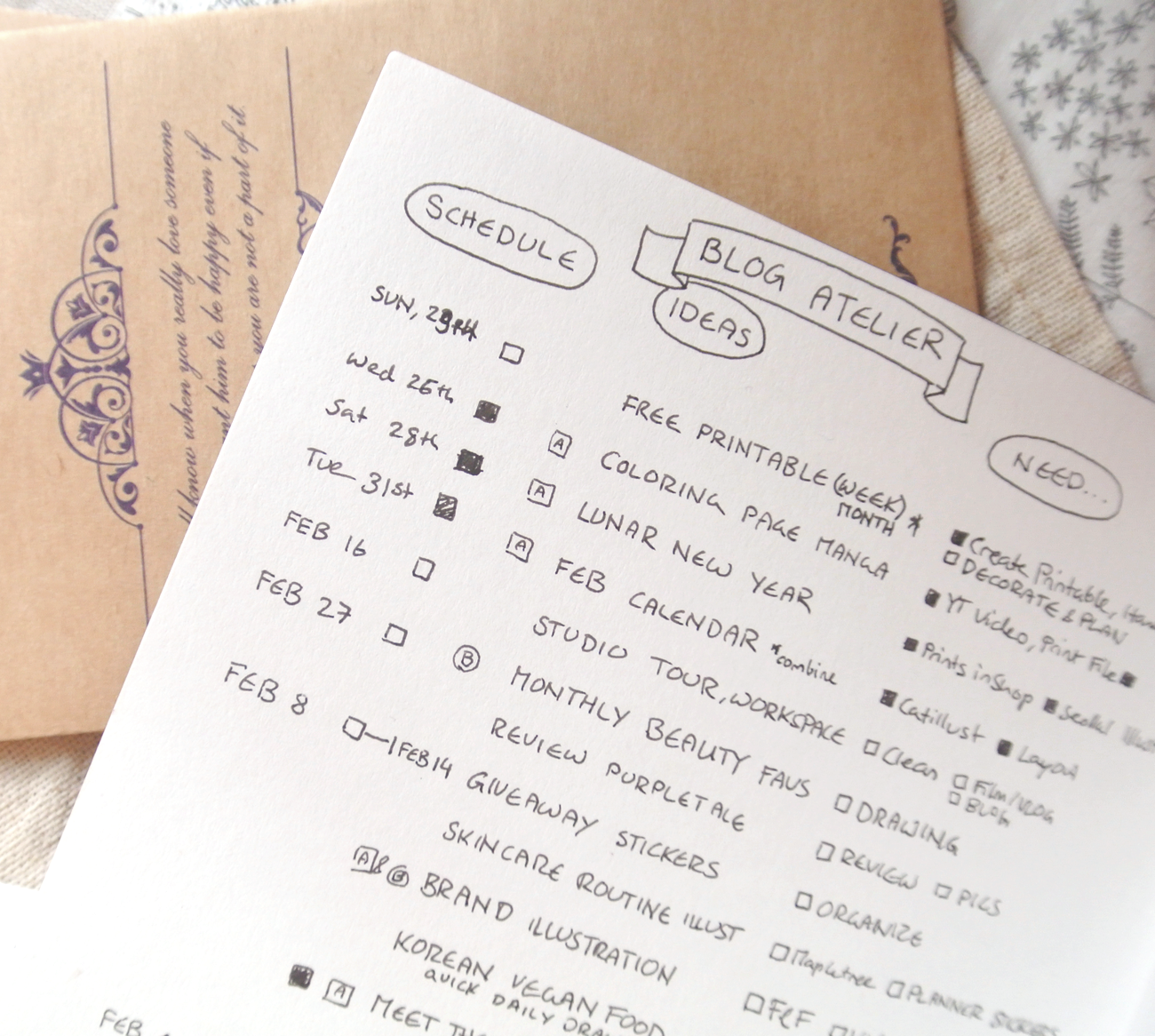 Planner Setup of an Illustrator - Journals and Sketchbooks — Evelyne ...