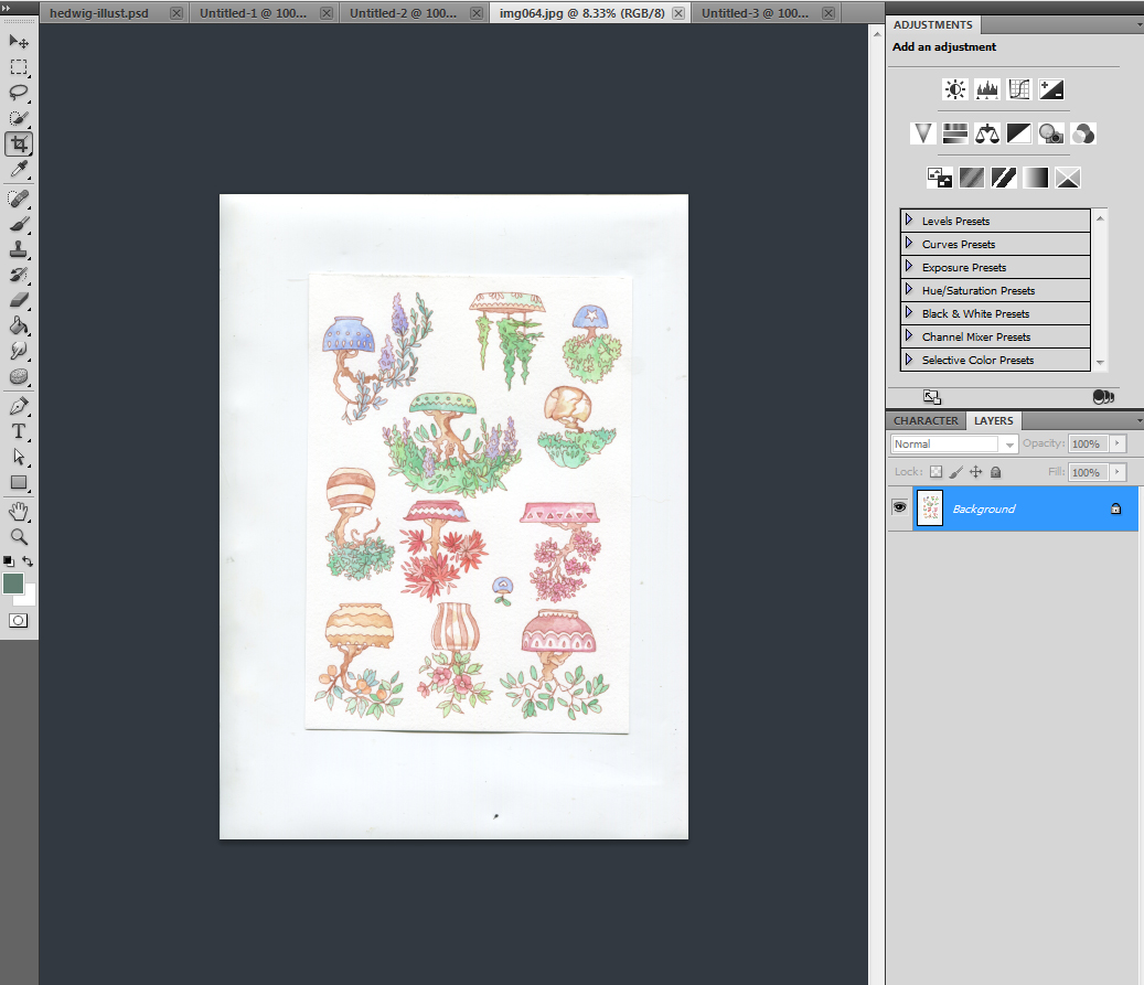 Stickers Making-Of - Scanning & Editing Watercolor Drawings — Evelyne ...