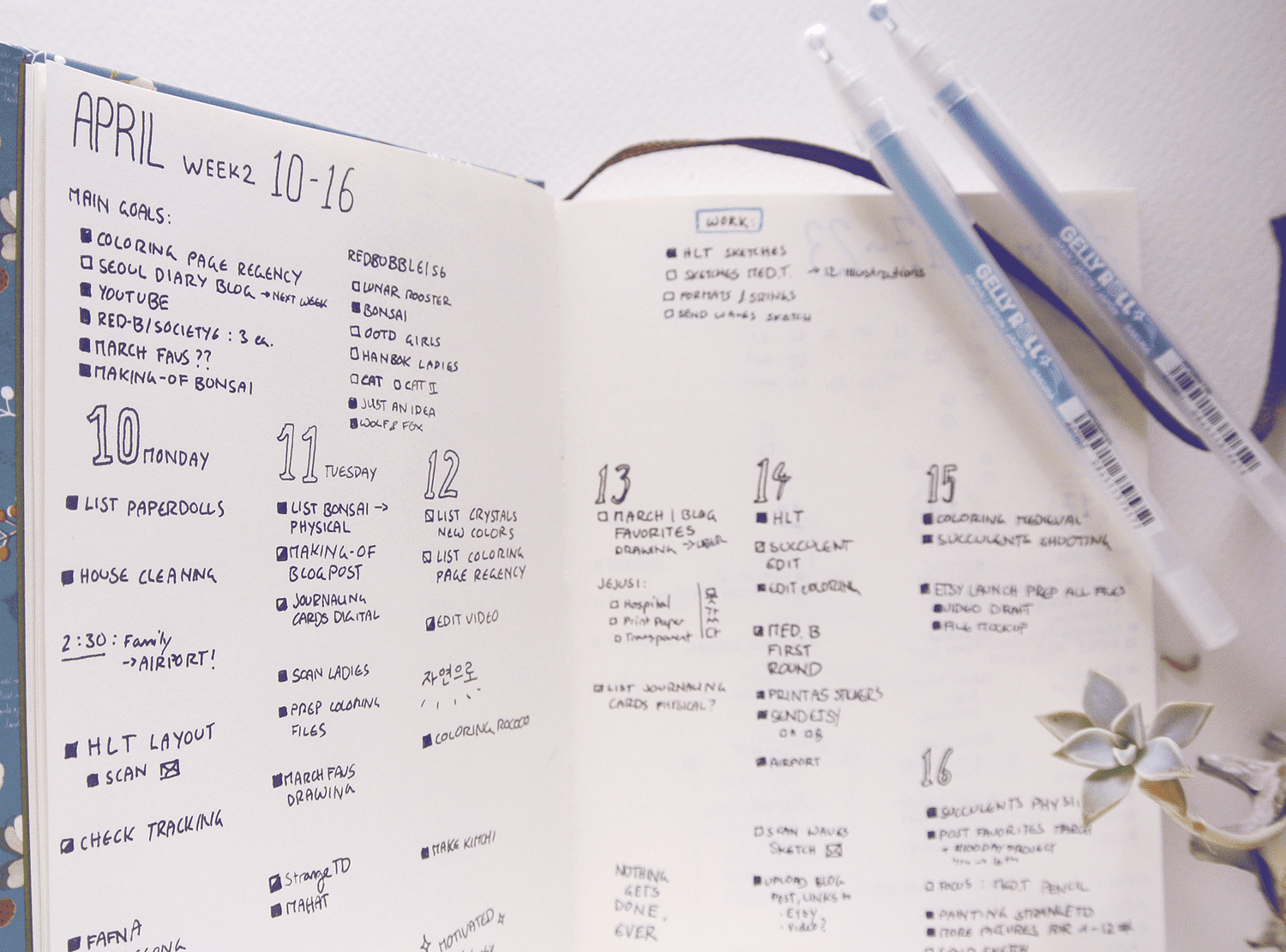 Productivity in my Bullet Journal & Free Printable — Evelyne Park | Art