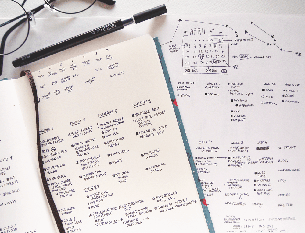 Productivity in my Bullet Journal & Free Printable — Evelyne Park | Art