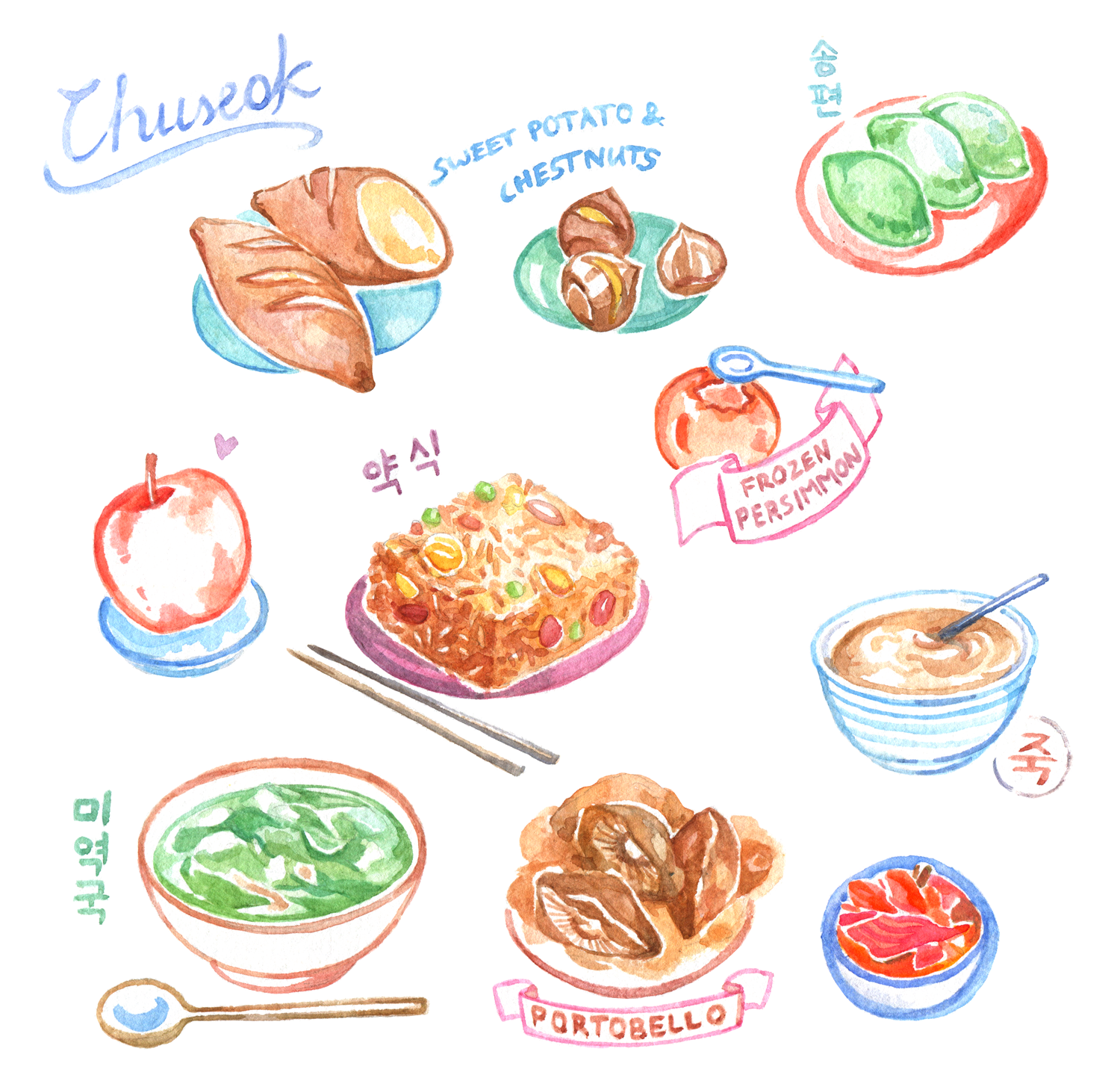 Thanksgiving in Korea - Chuseok Holiday Food Diary — Evelyne Park | Art