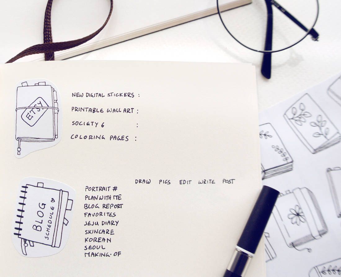 Bullet Journal: Monthly Progress & Minimalist Doodles — evydraws