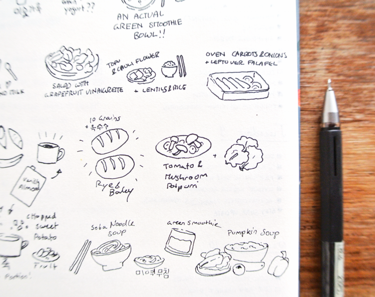 What to Track in Your Journal - Meal Planning Drawings — evydraws