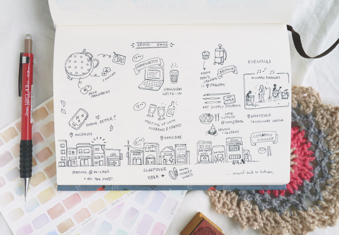 Things to do in Hongdae: Seoul Travel Journal — evydraws