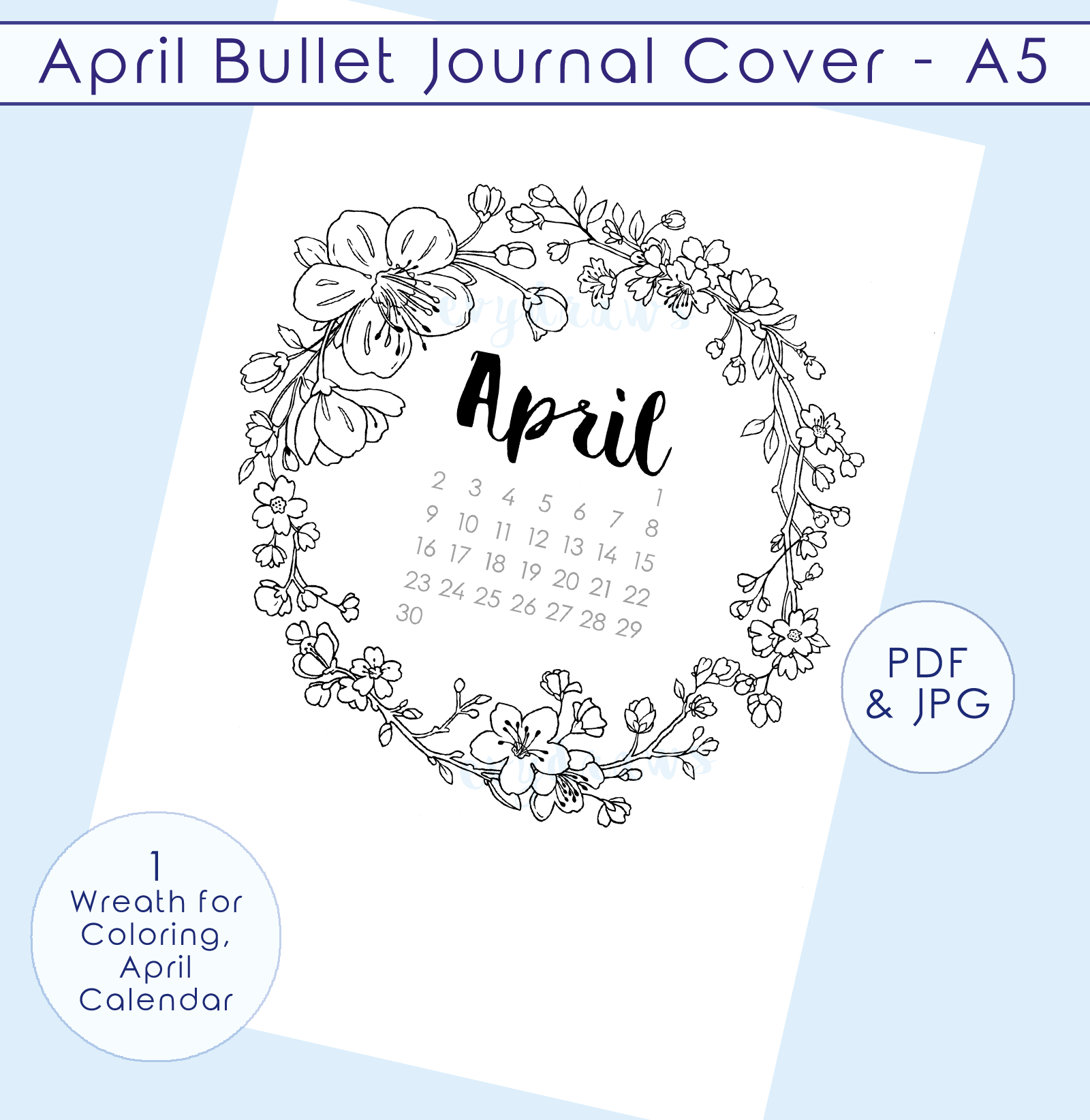 Spring Bullet Journal Layout : Cherry Blossoms — evydraws